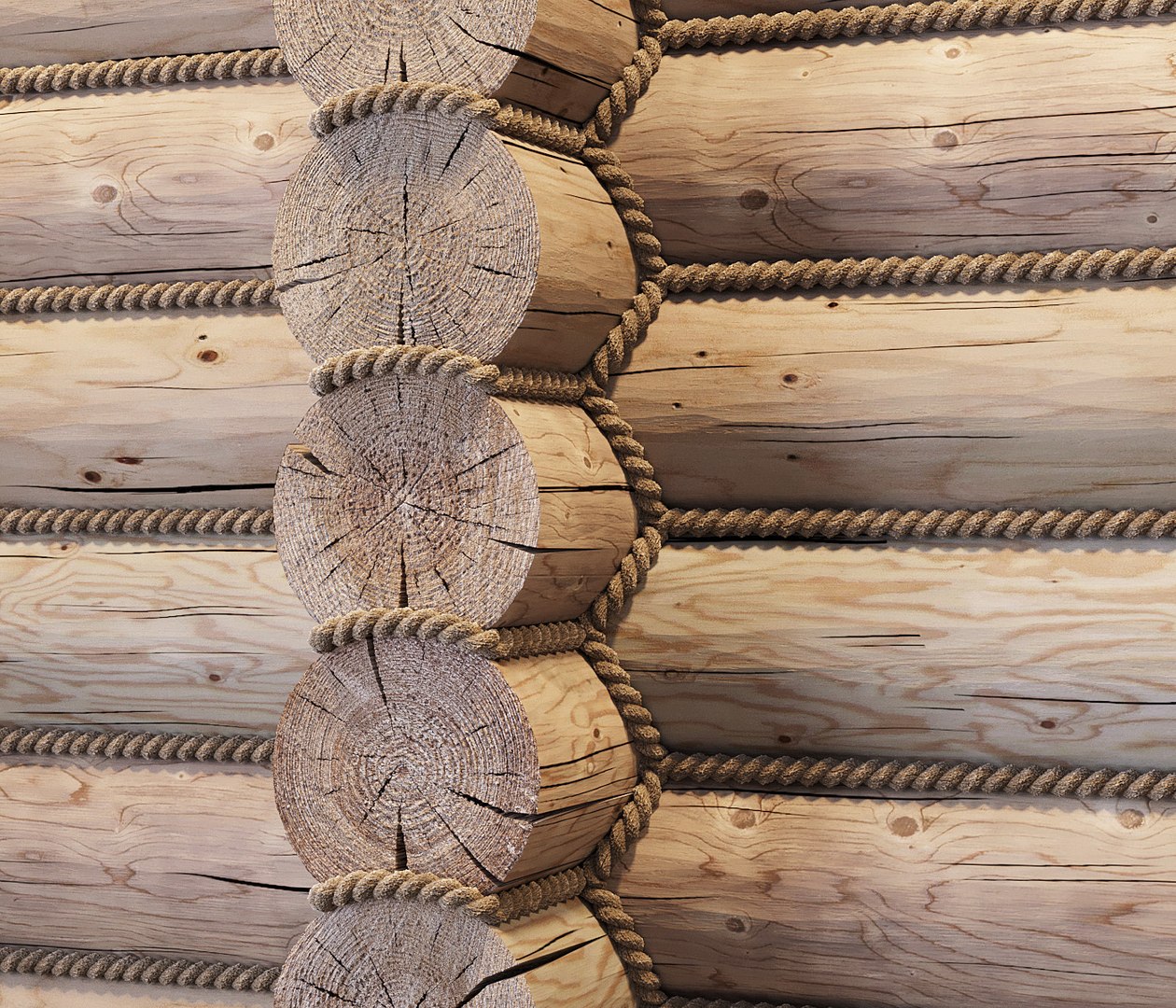 3D Logs Rope Model - TurboSquid 1337668