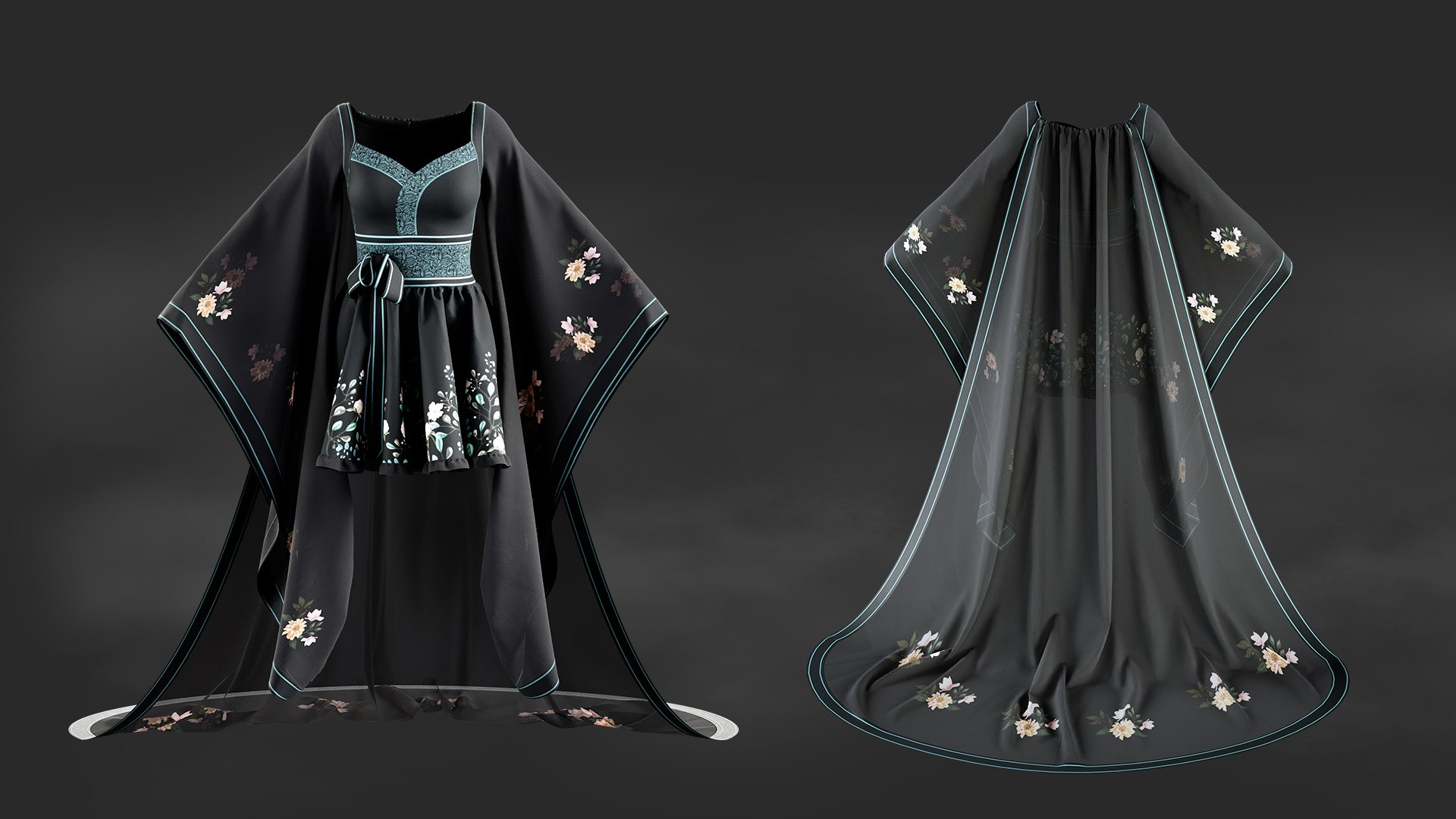3D Fantasy Dress 002 - TurboSquid 2204505