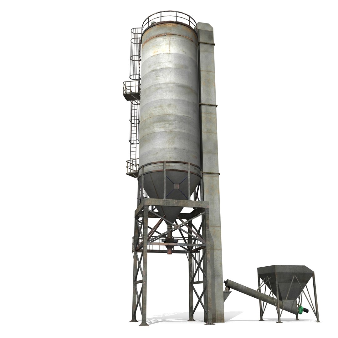 Concrete Silo 3d Model