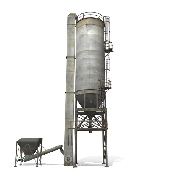 concrete silo 3d model
