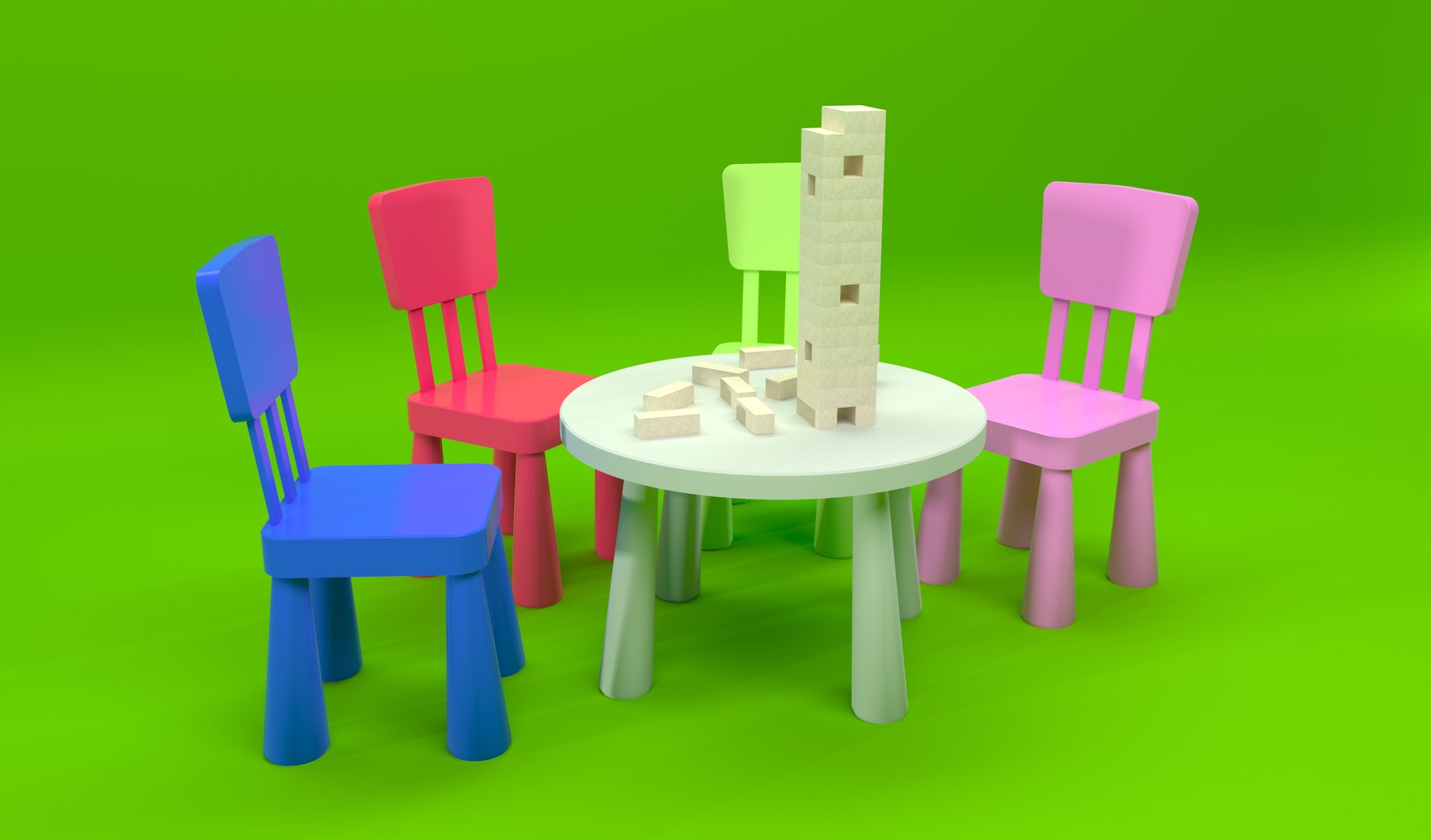 Child Children Chair 3D Model - TurboSquid 1620701