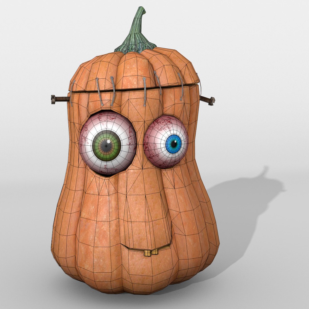 3d Obj Halloween Pumpkin