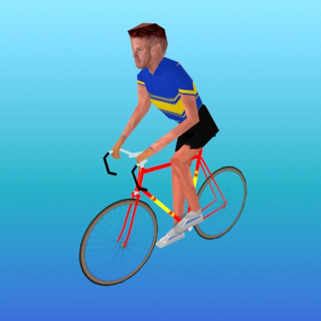 3d Racing Bike Rider Model
