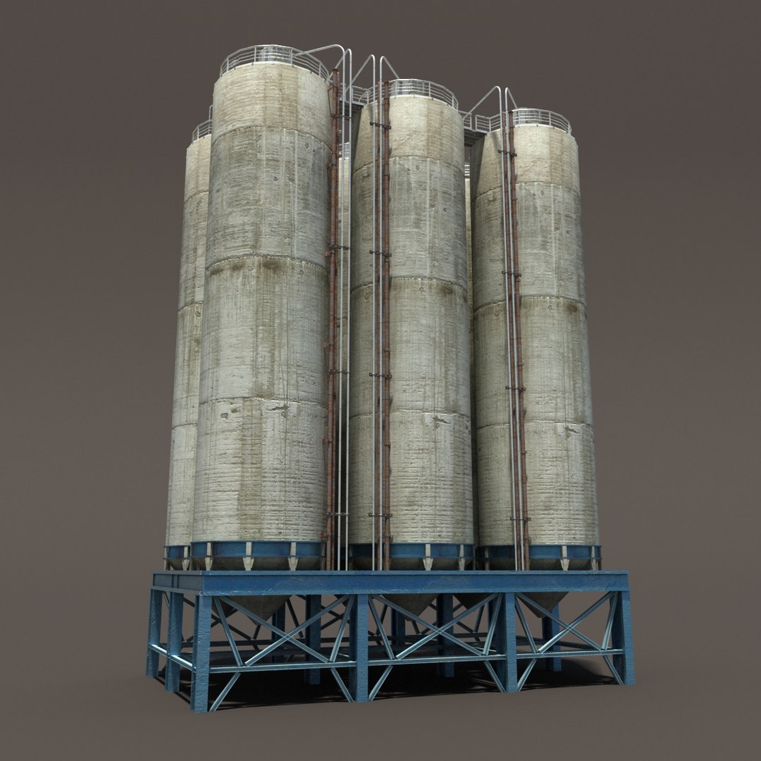 Chemical Silos 3d Lwo