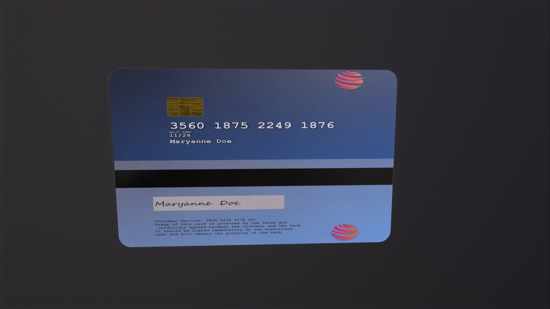 Credit card 3D model - TurboSquid 2116202