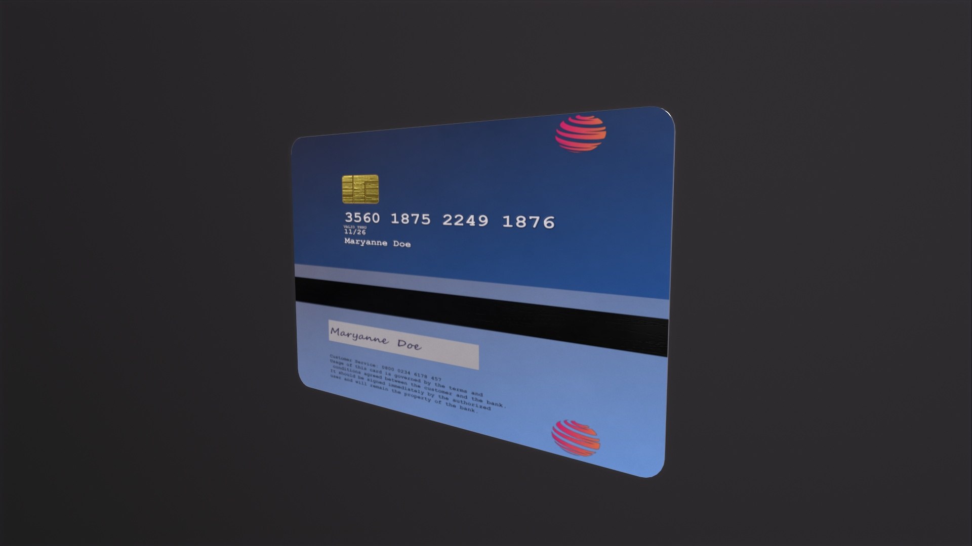 Credit card 3D model - TurboSquid 2116202