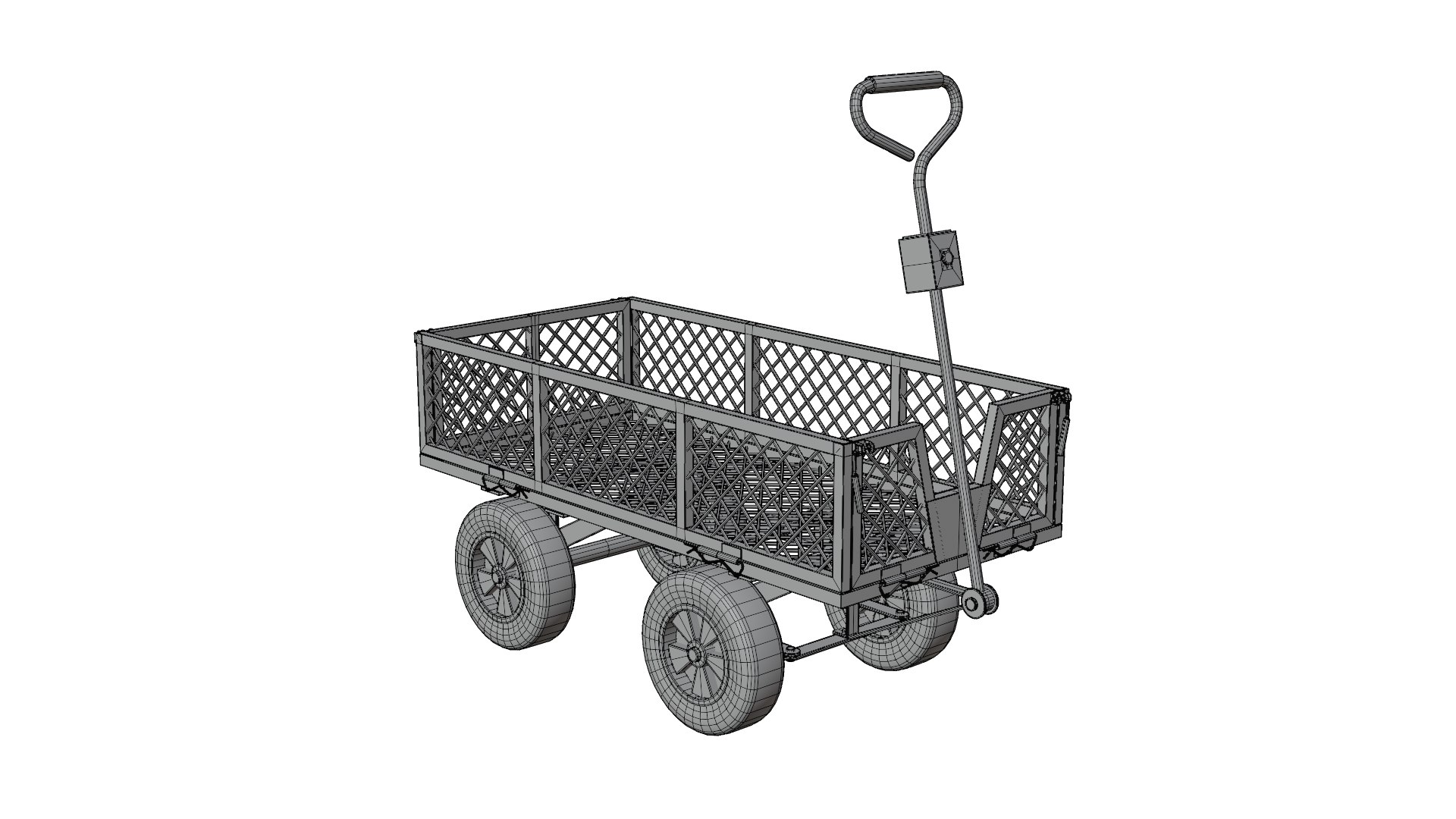 Steel Mesh Cart 3D Model - TurboSquid 2210005