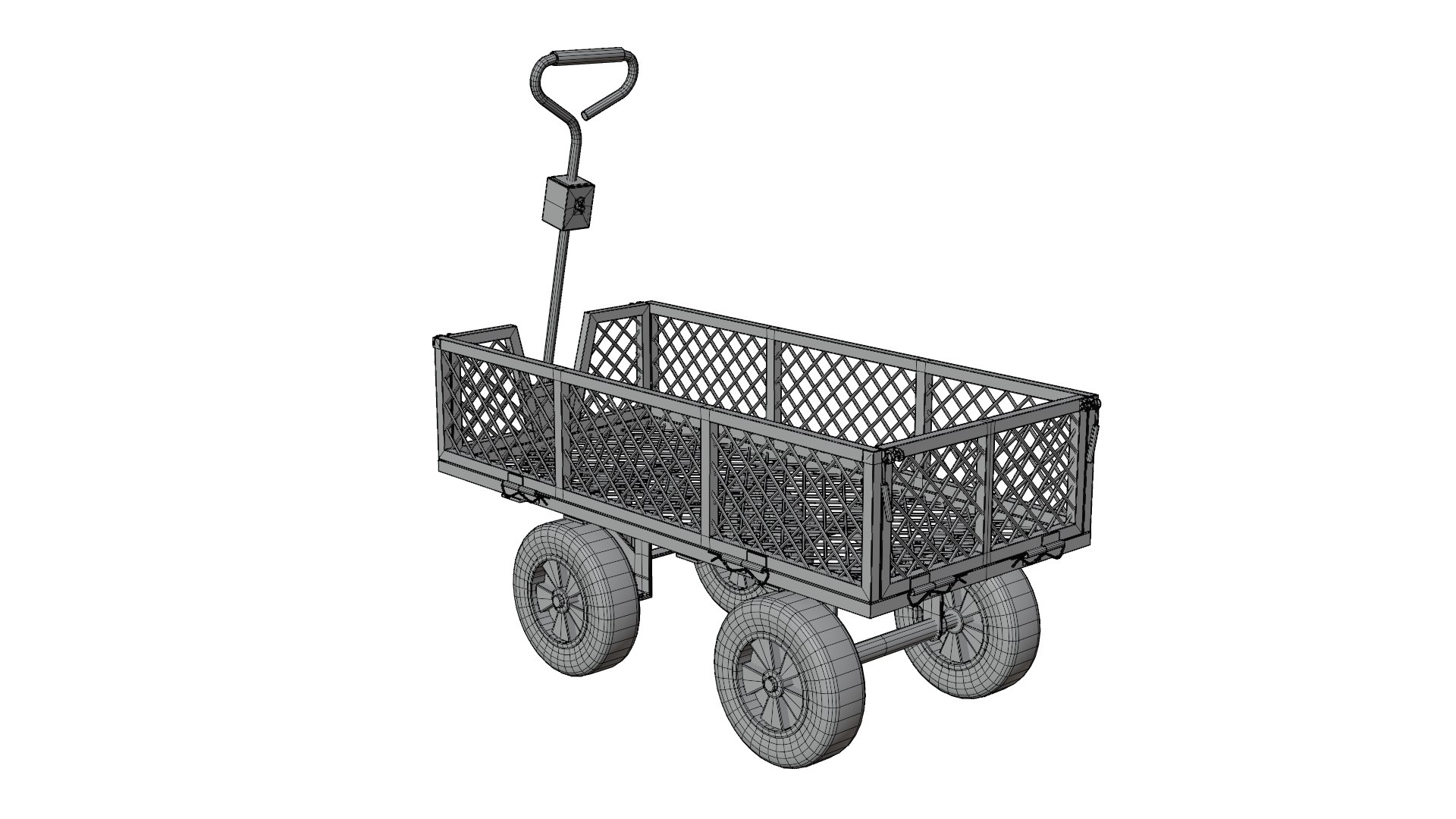 Steel Mesh Cart 3D Model - TurboSquid 2210005