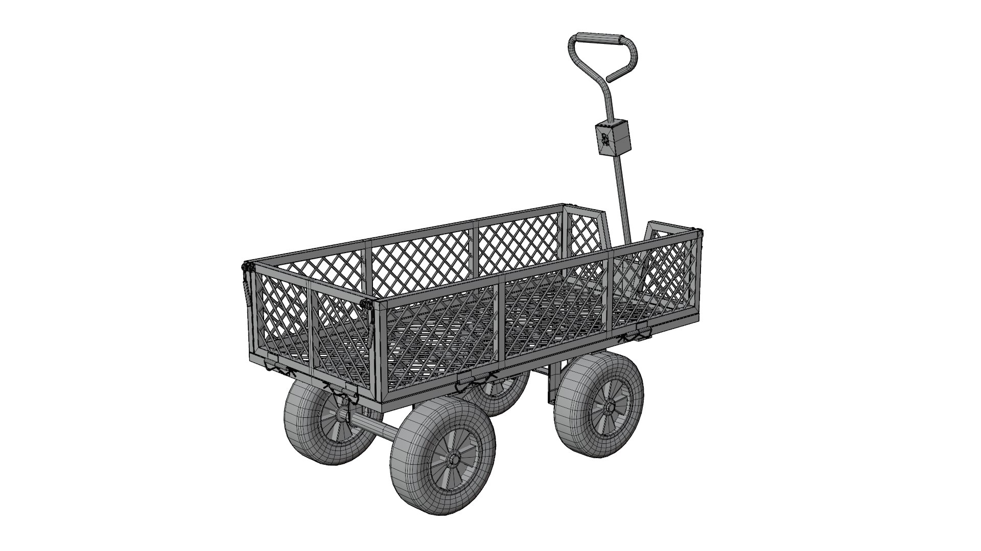 Steel Mesh Cart 3D Model - TurboSquid 2210005