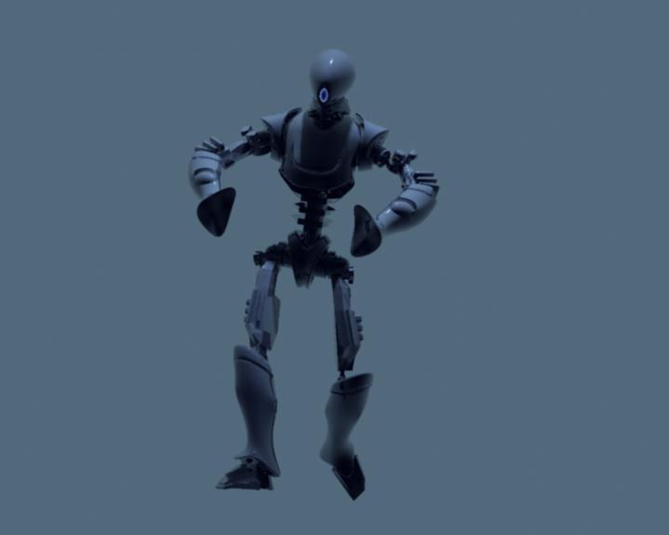 3d Rigged Robot Character Model