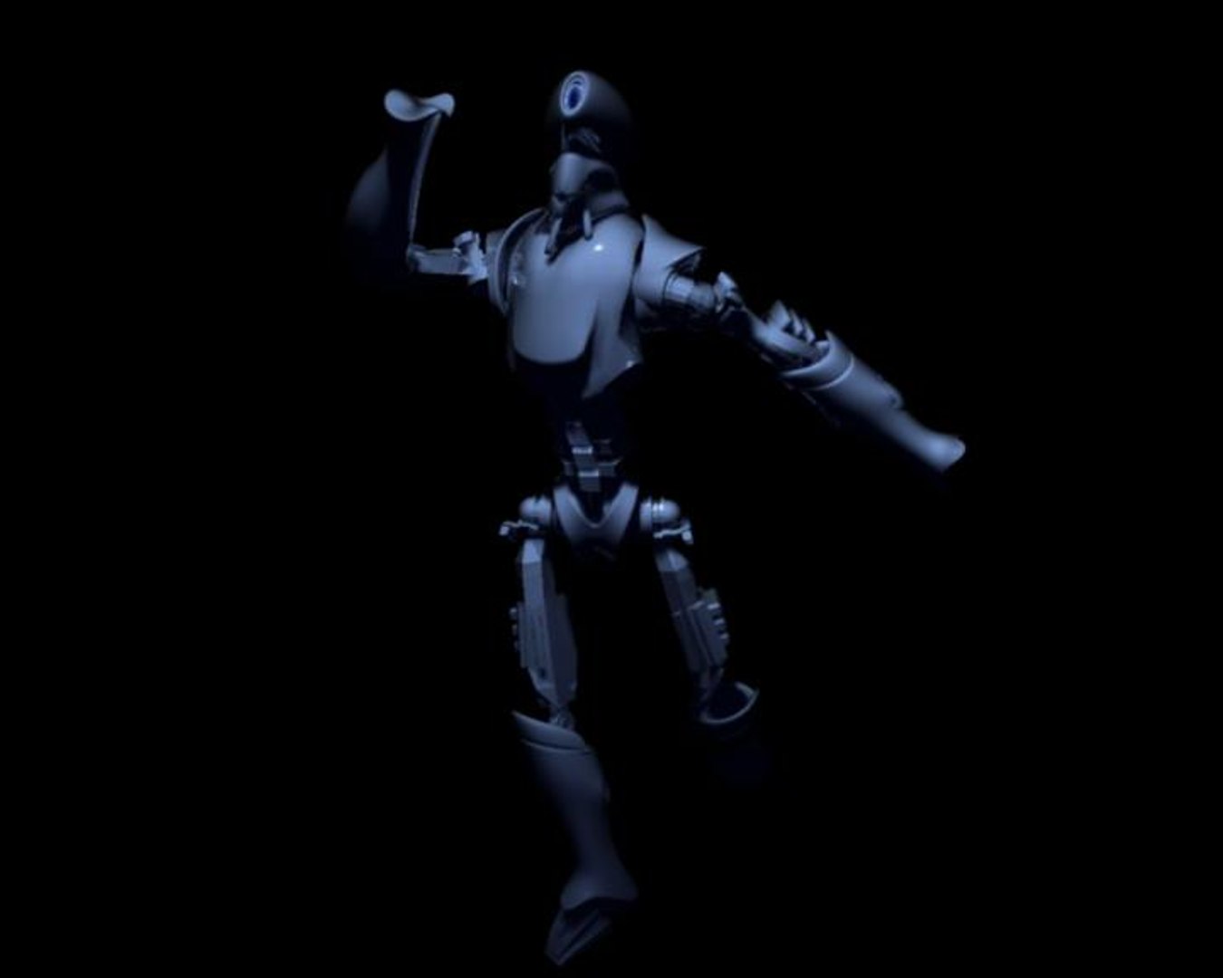 3d Rigged Robot Character Model