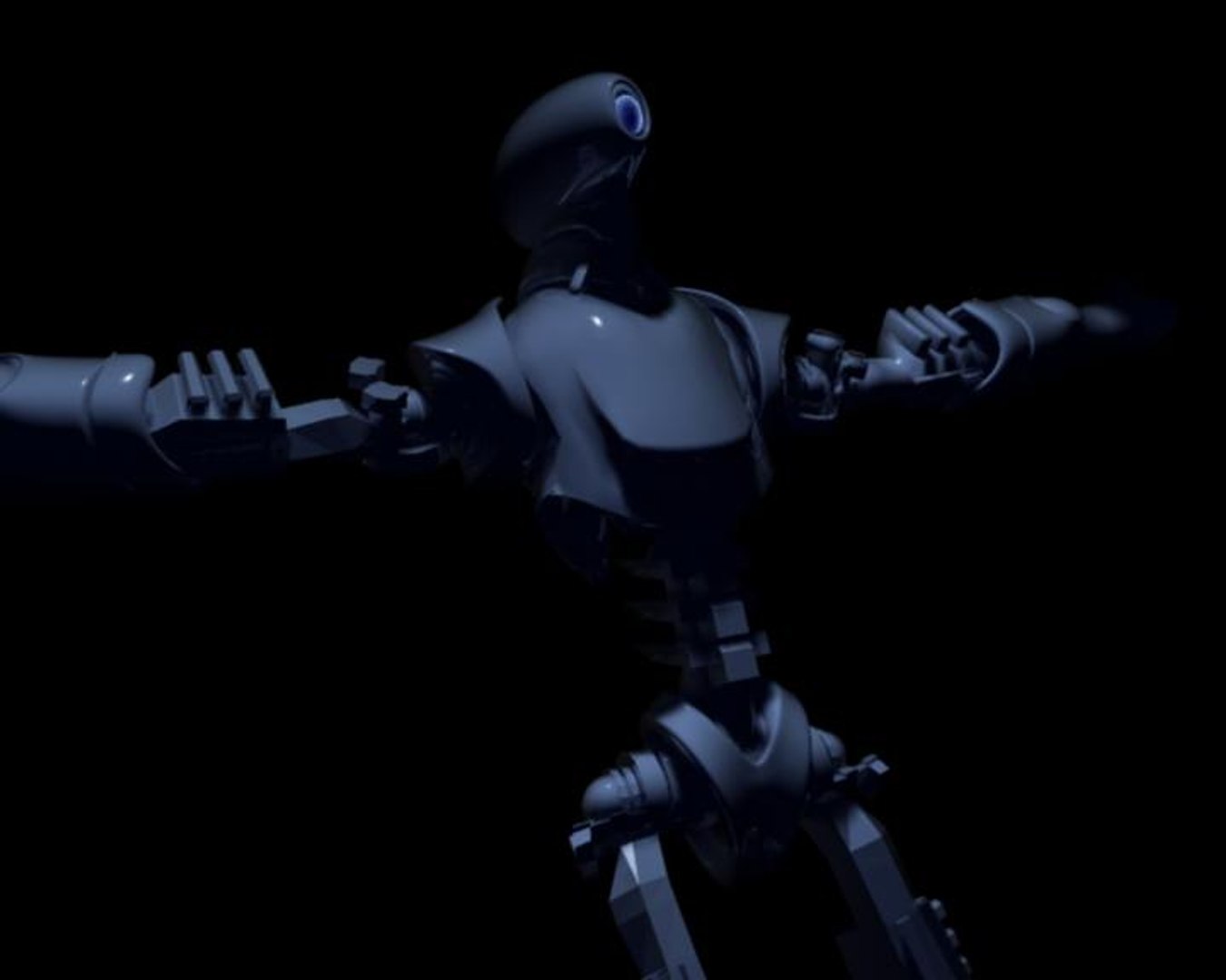 3d Rigged Robot Character Model