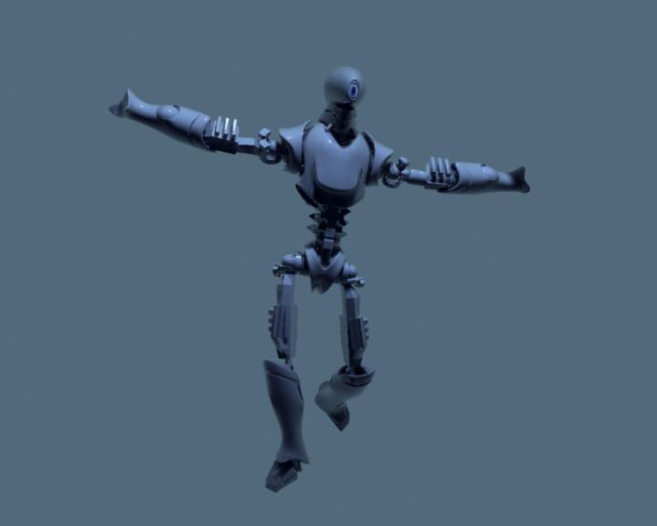3d Rigged Robot Character Model
