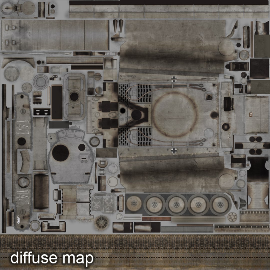 Next-gen German Tank Modeled 3d Model