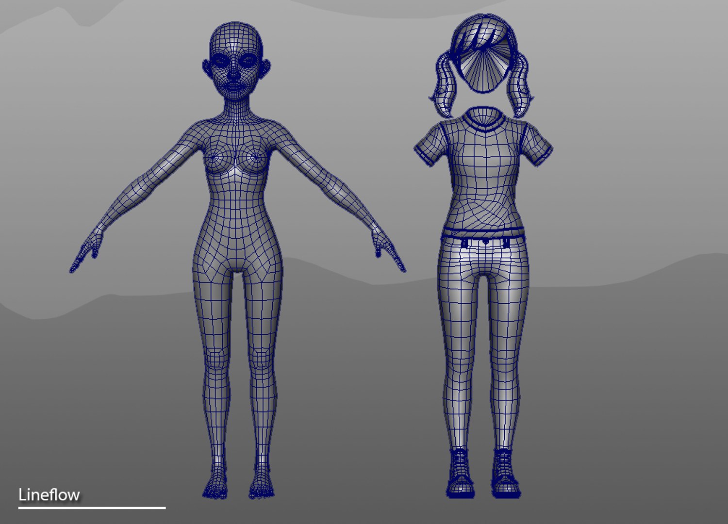 Rigged Beautiful 3d Ma