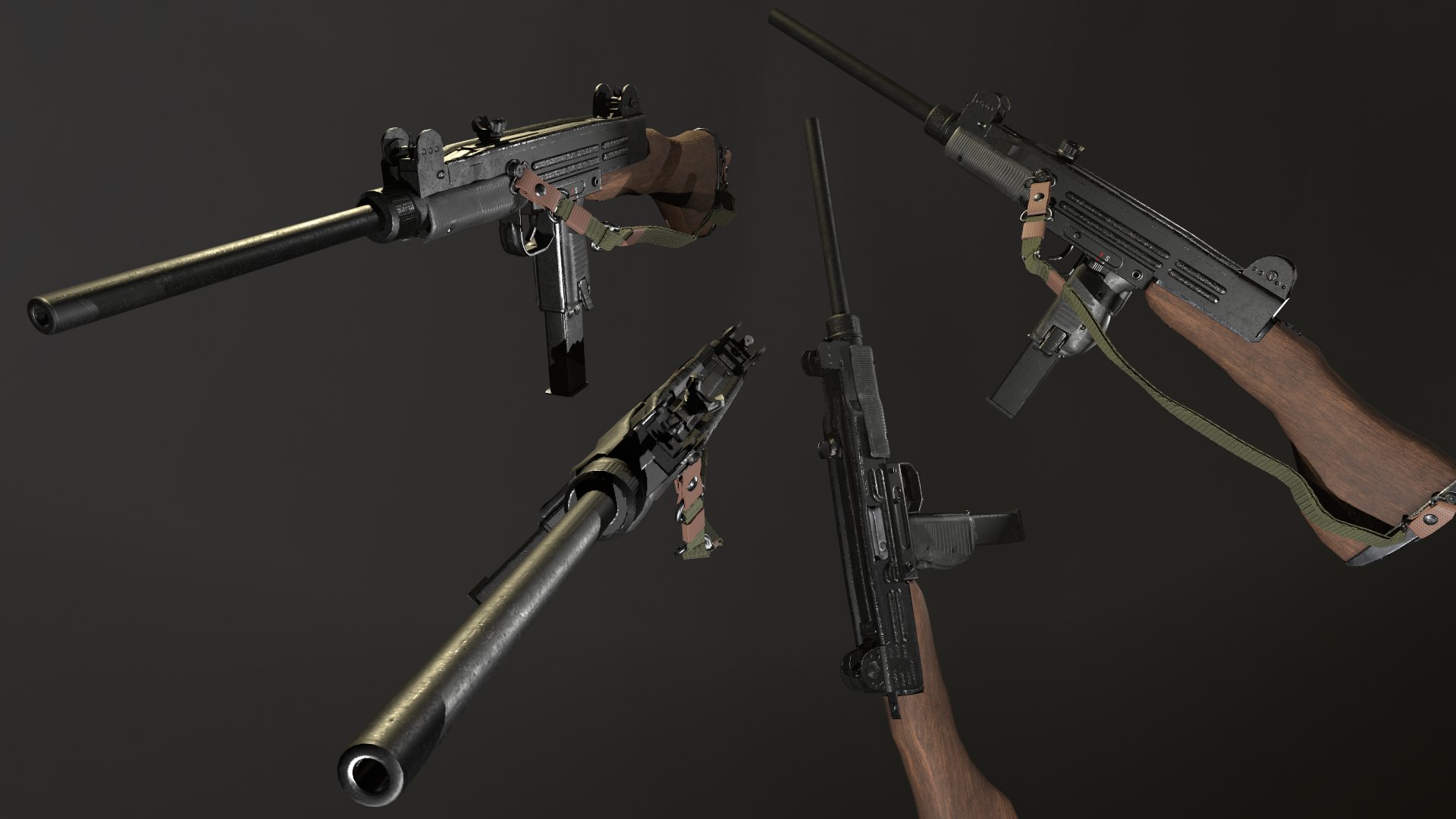 3D Uzi Versions Imi Norinco - TurboSquid 1615605