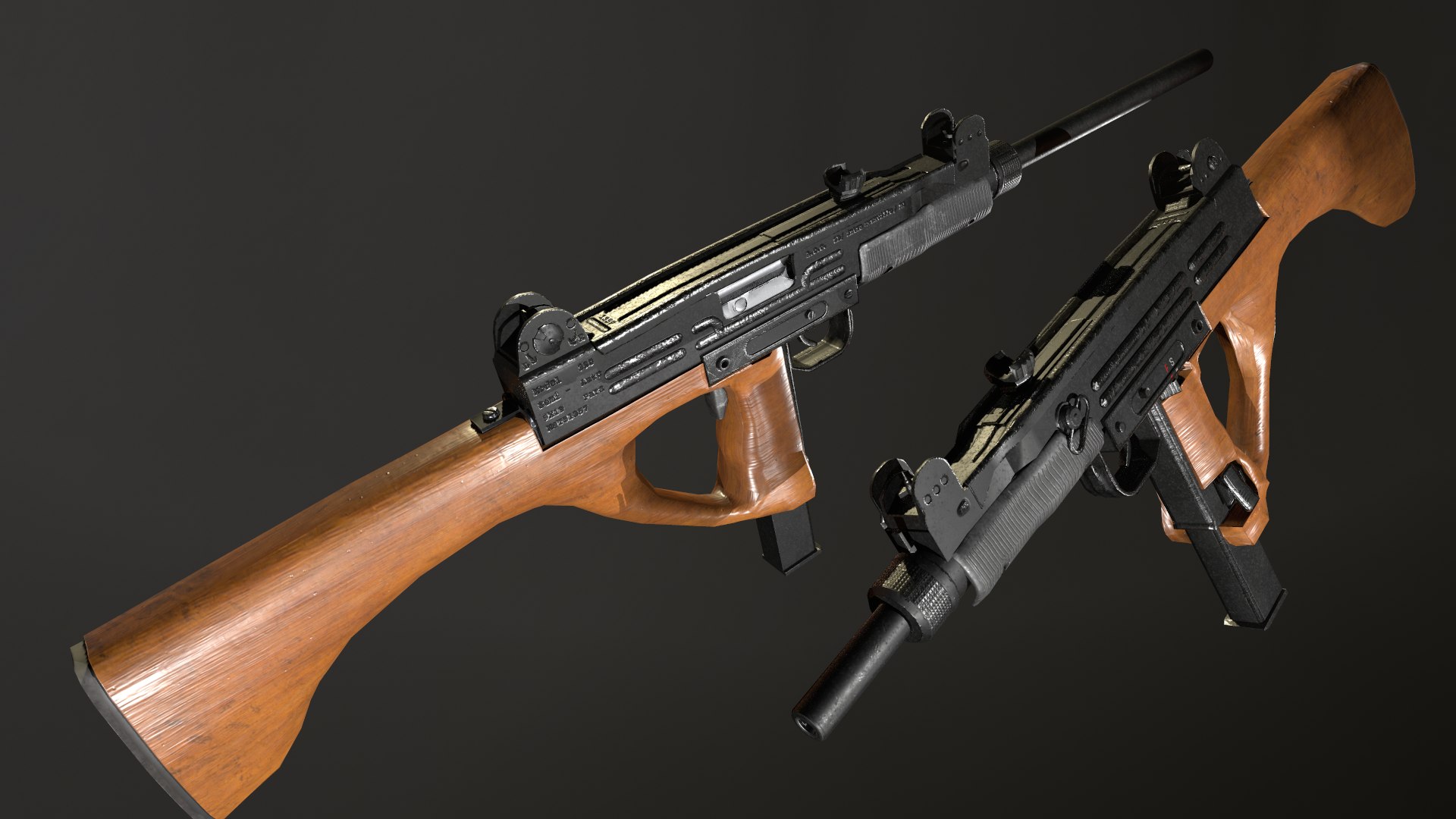 3D Uzi Versions Imi Norinco - TurboSquid 1615605