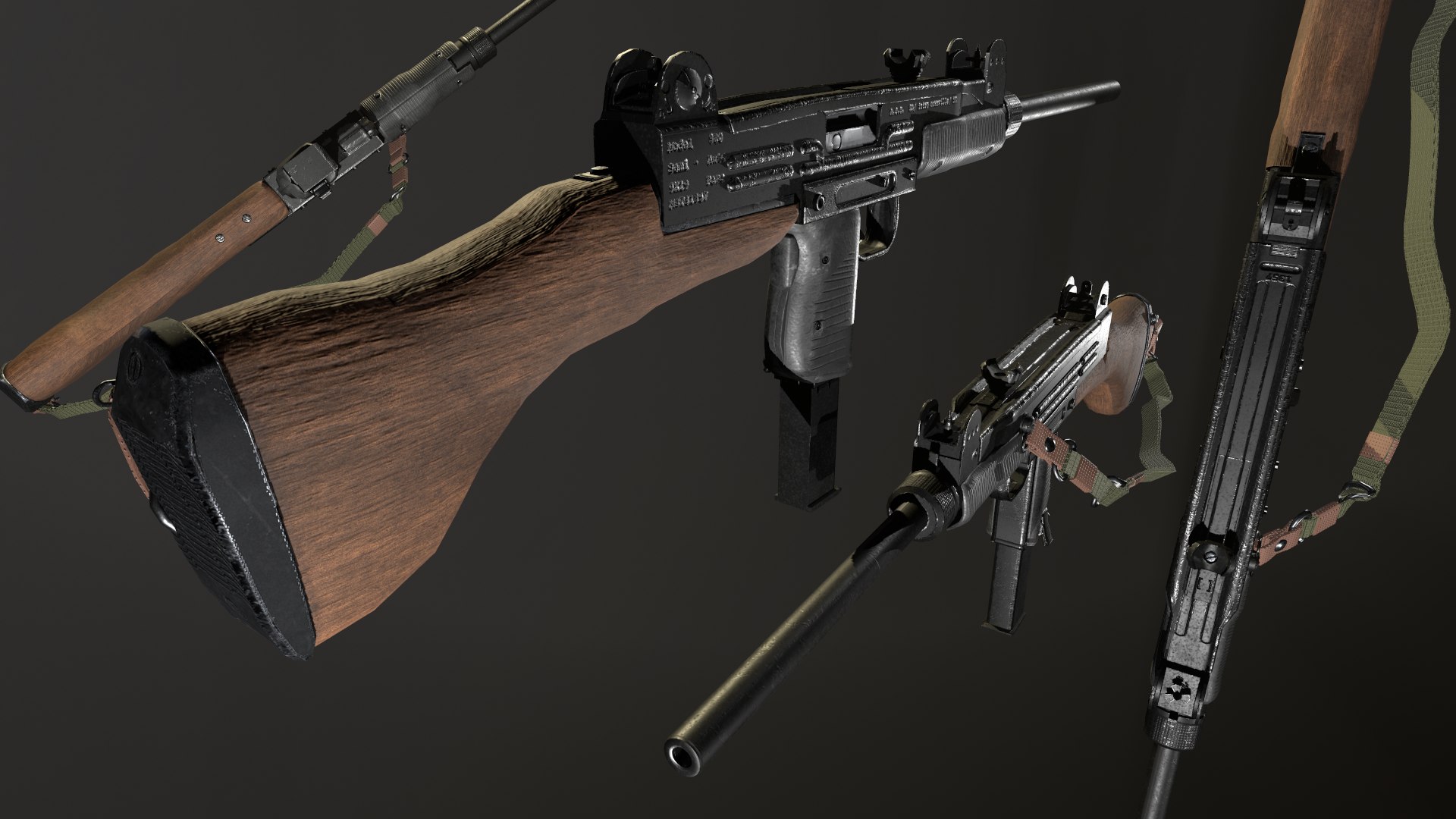 3D Uzi Versions Imi Norinco - TurboSquid 1615605