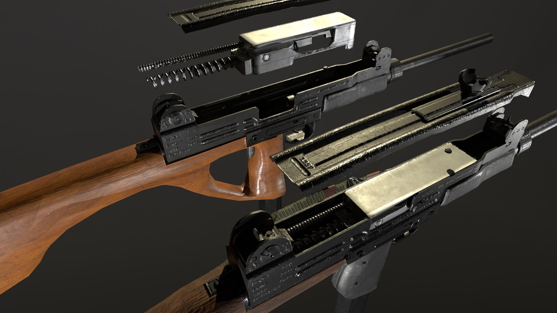 3D Uzi Versions Imi Norinco - TurboSquid 1615605