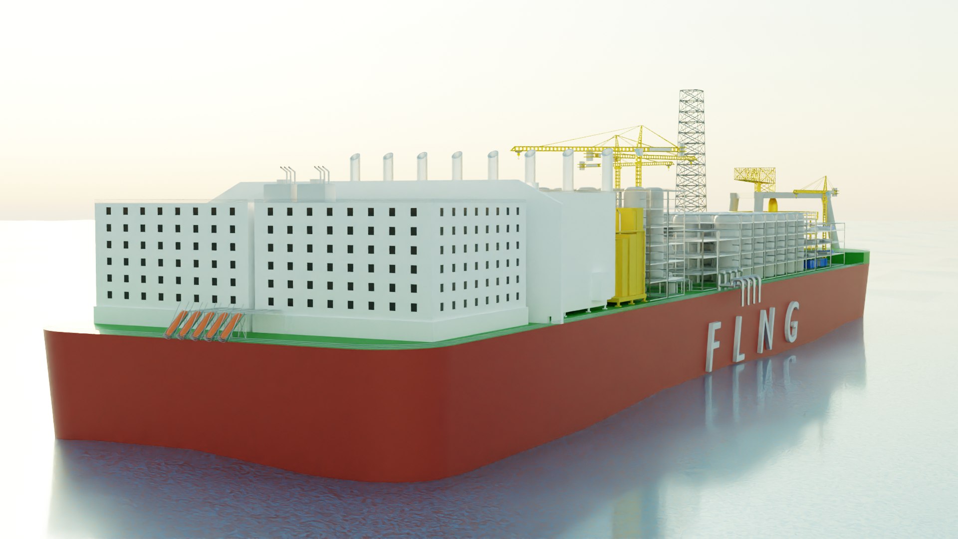 FLNG SHIP 3D Model - TurboSquid 1884708