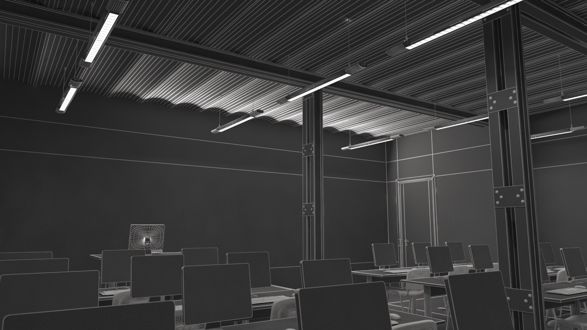 Classroom Computer 3d Model