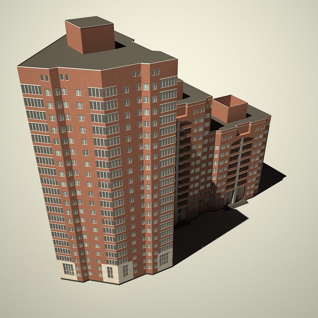 3d building brick model