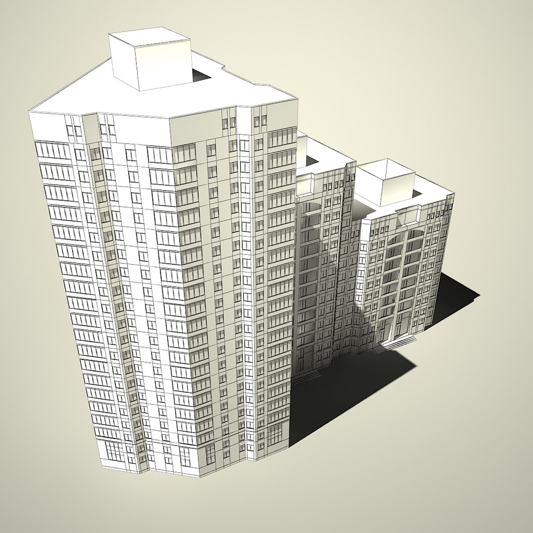 3d building brick model
