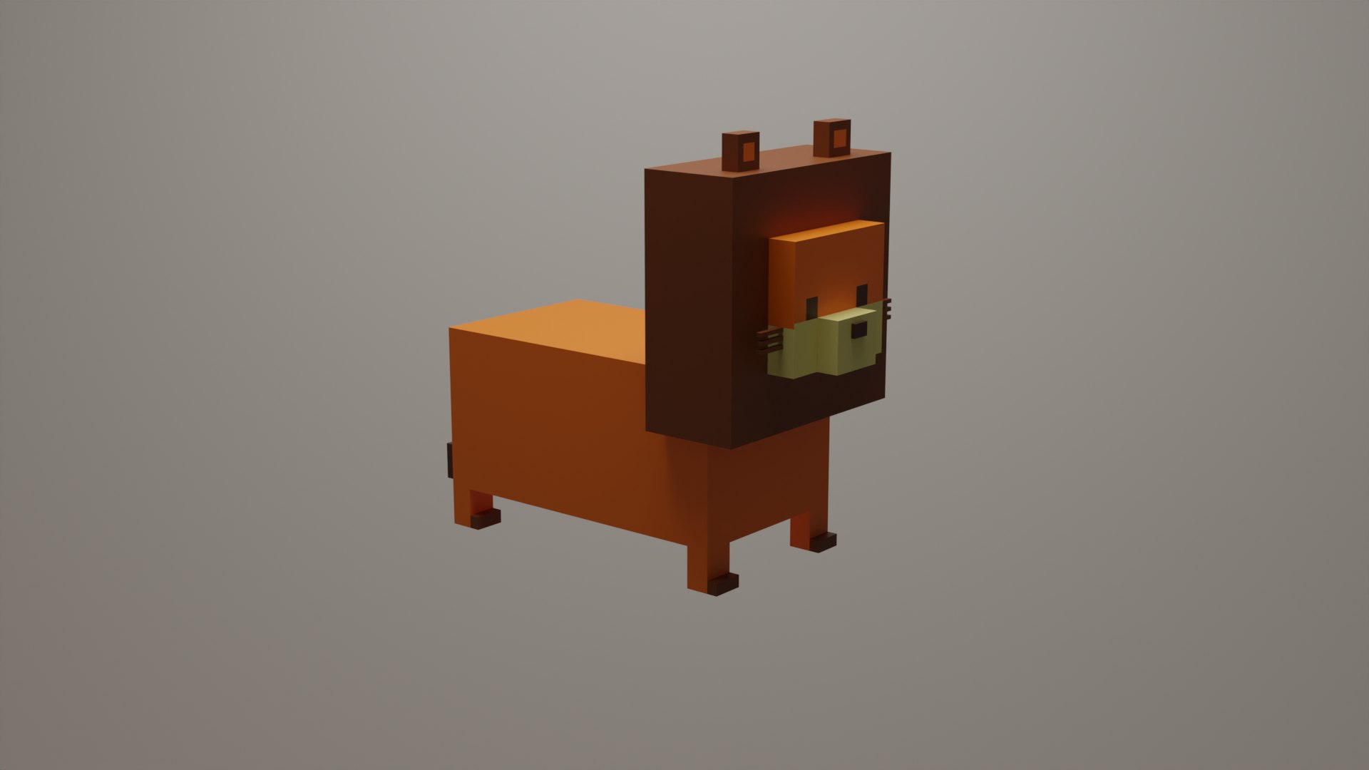 Voxel Low Polly Animal Lion model - TurboSquid 2181929