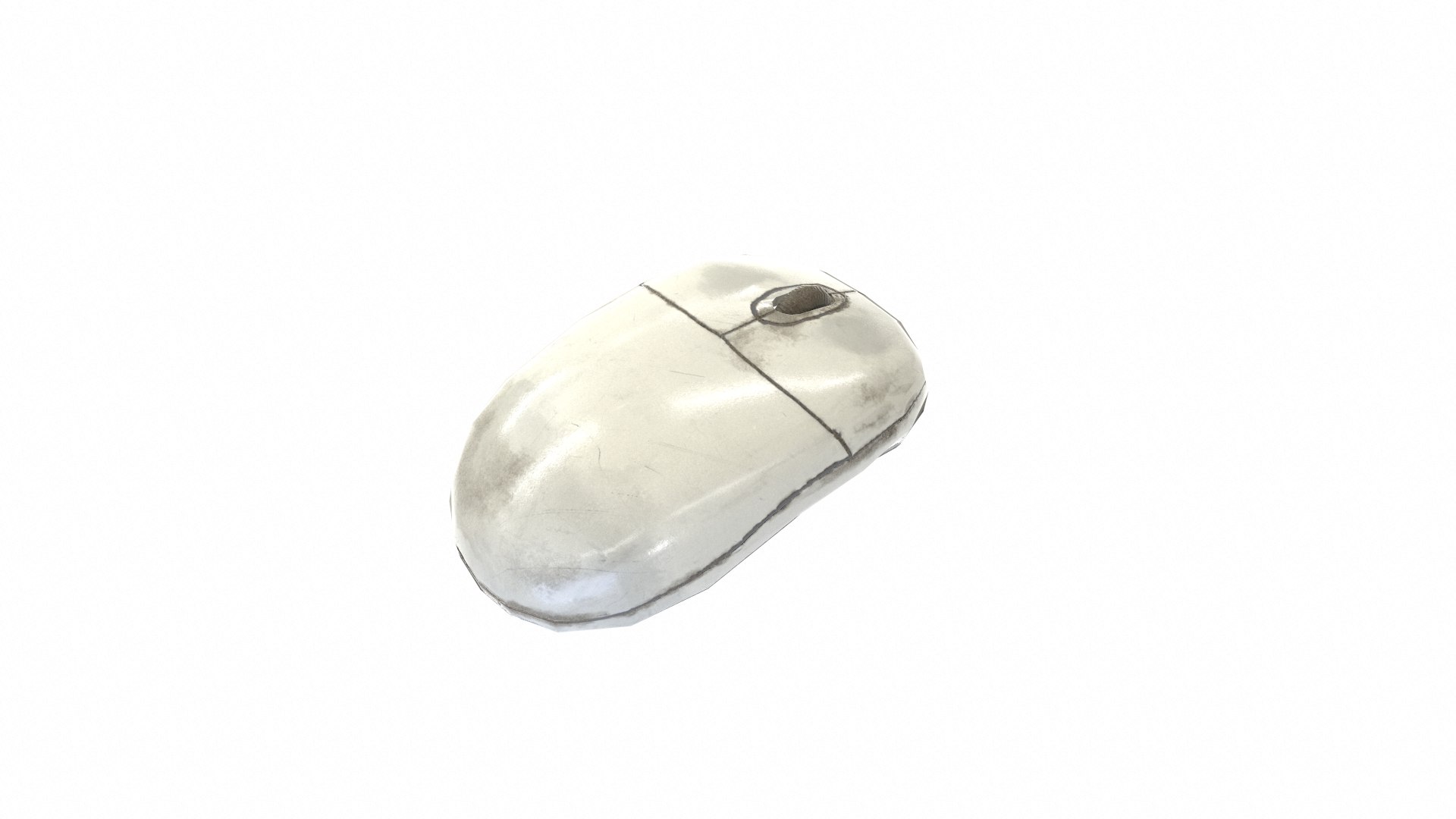 3D White Retro Vintage Old Rollder Ball Pc Mouse Da1 - TurboSquid 1964986