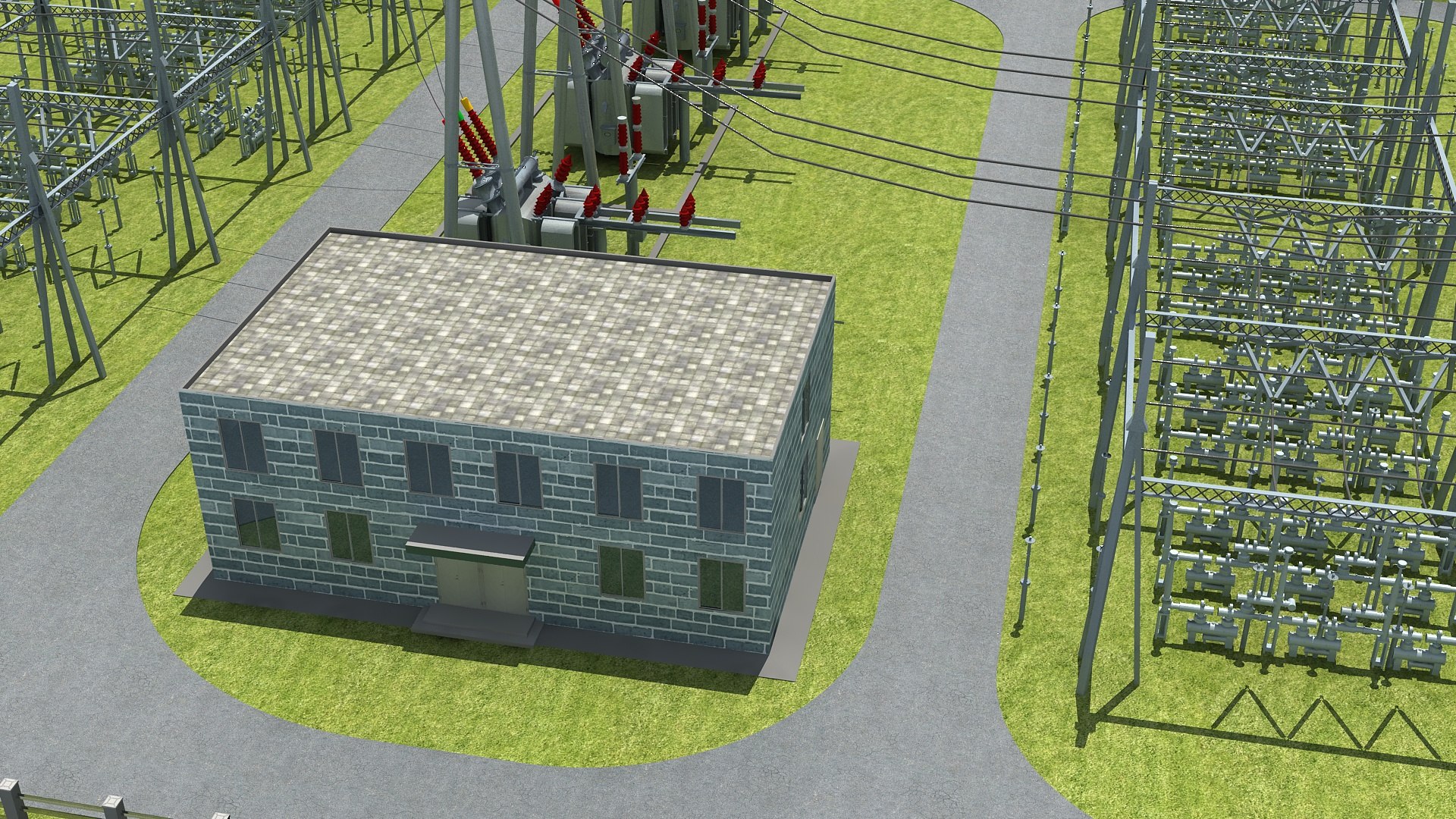 Substation Power Transformation Electricity 3D Model - TurboSquid 1472933