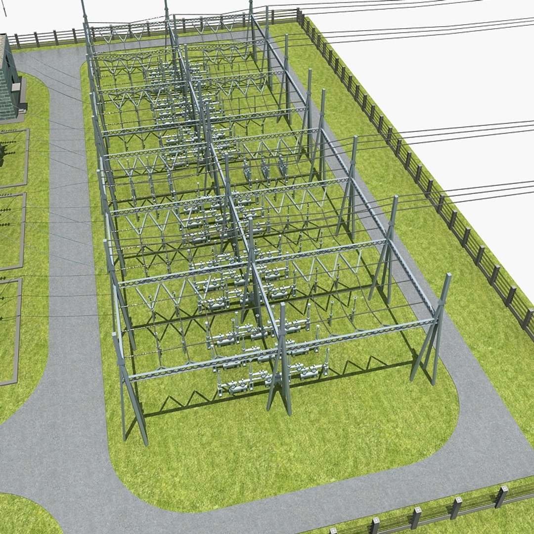 Substation Power Transformation Electricity 3D Model - TurboSquid 1472933