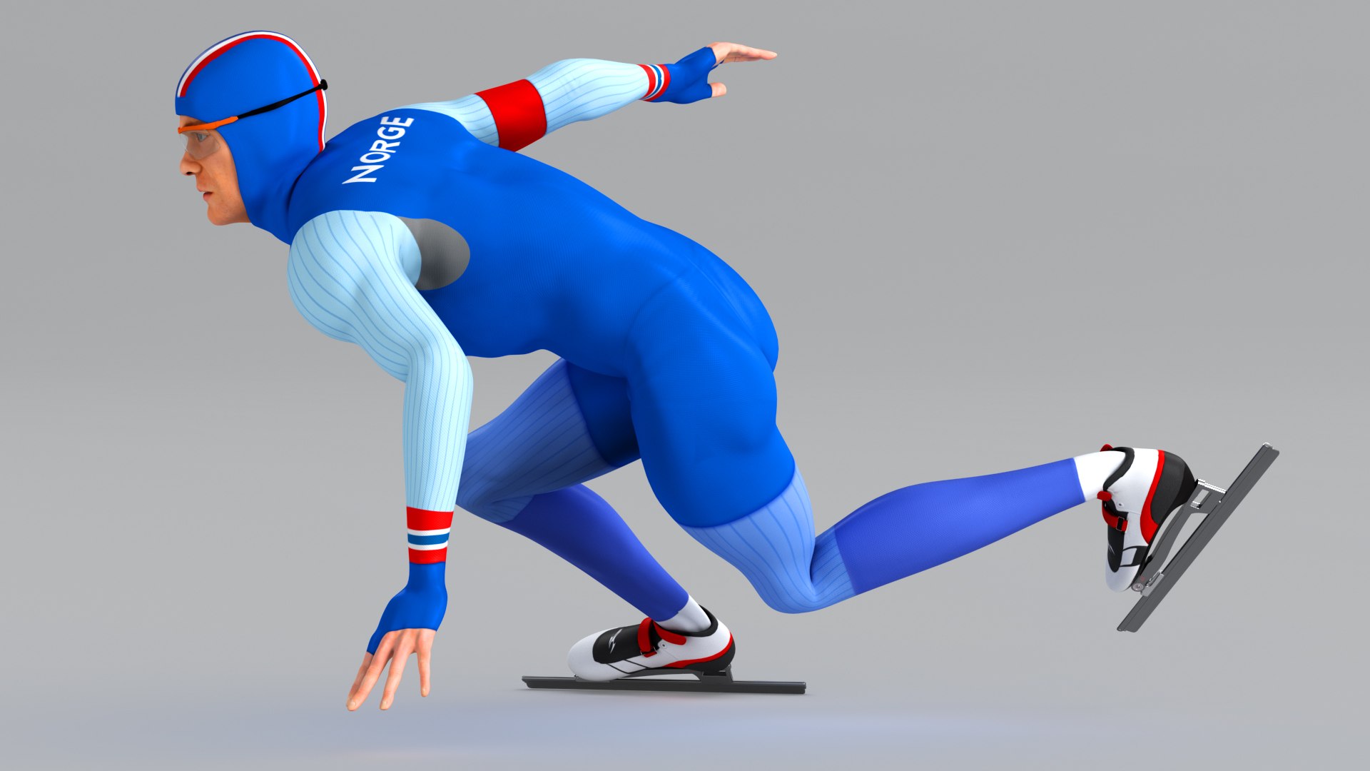 3D model animations speed skater - TurboSquid 1458830