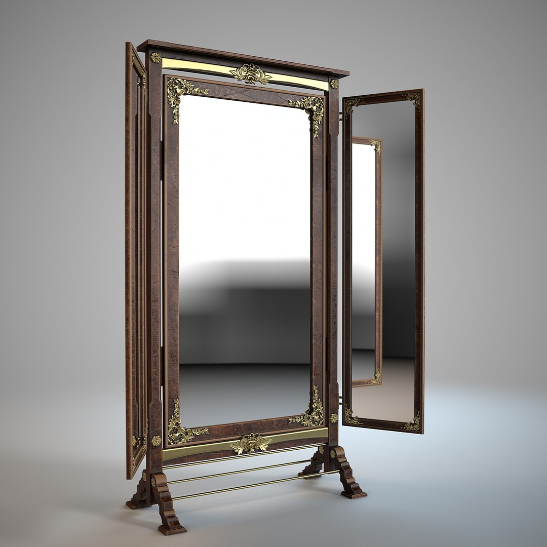3D Model Antique Mirror - TurboSquid 1552671