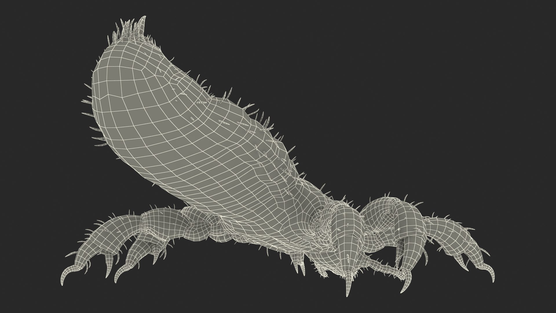 Parasitic Insect Louse White Eating Pose Model - TurboSquid 2284173