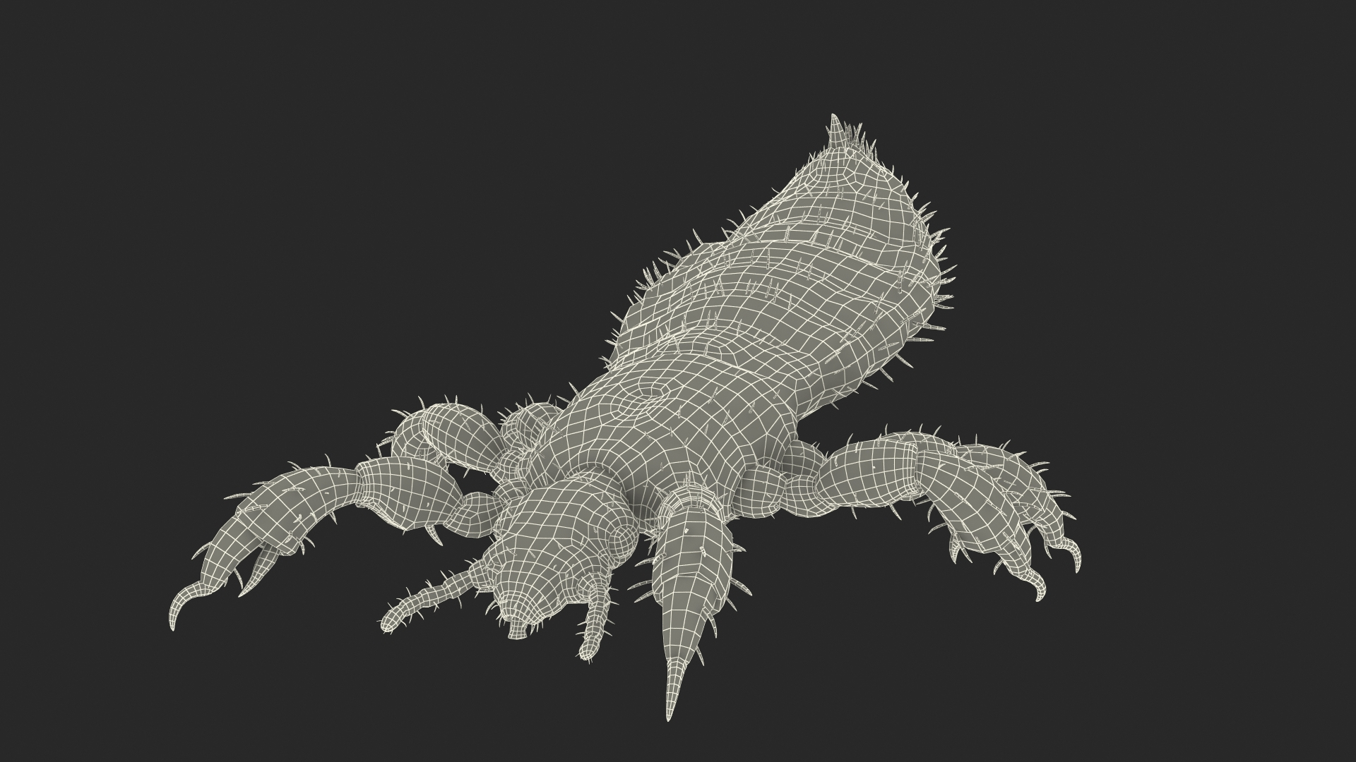 Parasitic Insect Louse White Eating Pose Model - TurboSquid 2284173