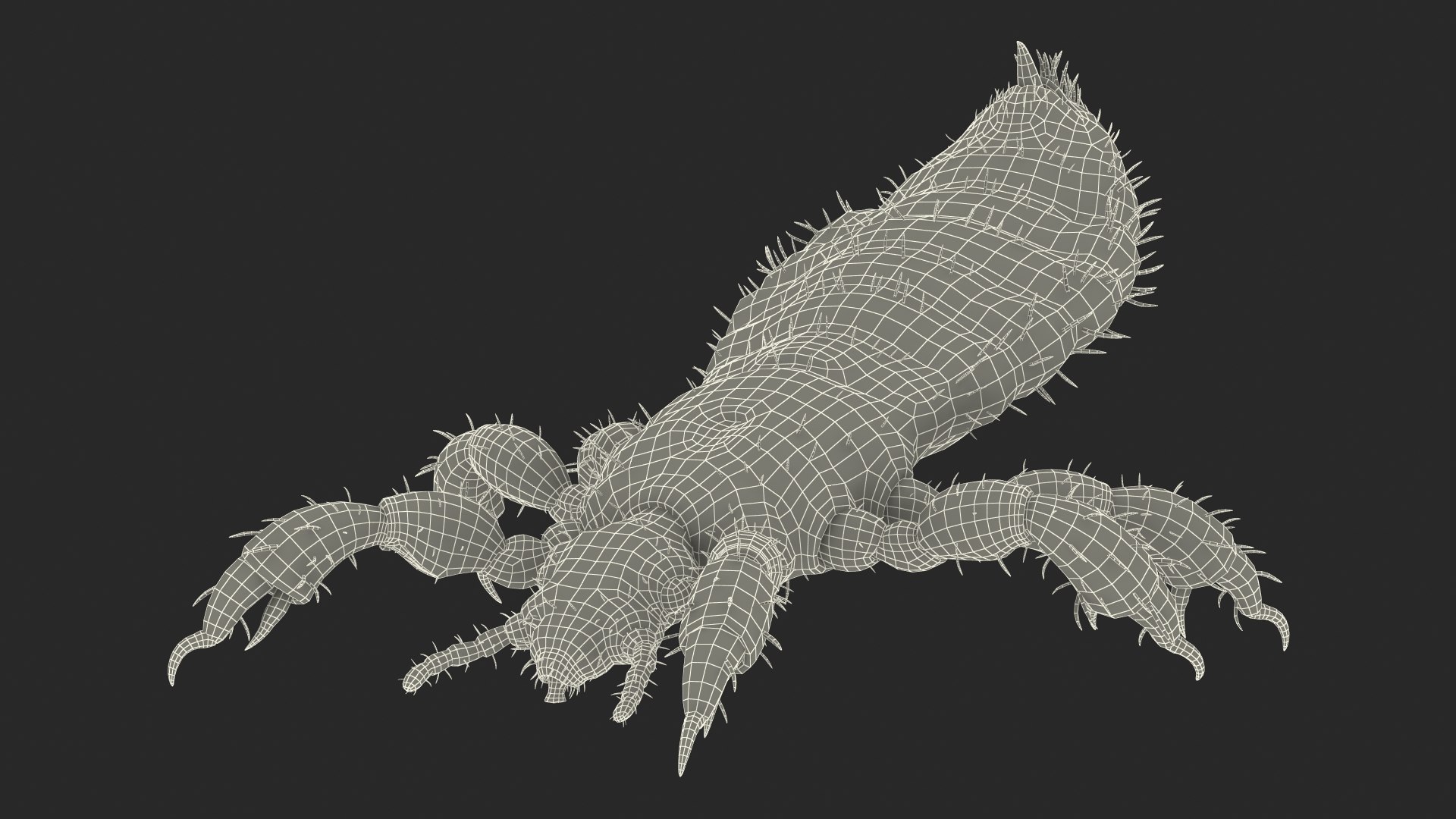 Parasitic Insect Louse White Eating Pose Model - TurboSquid 2284173