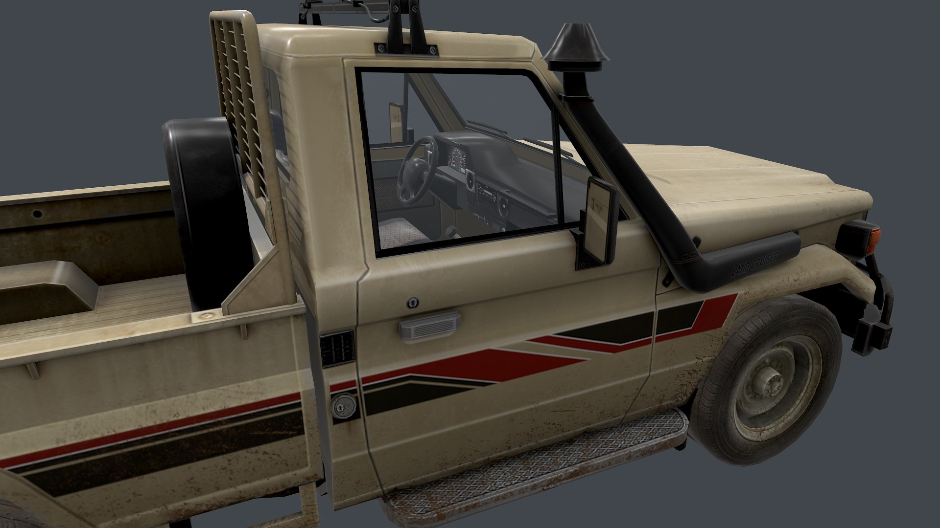 Toyota Land Cruiser Fzj75 3d Model