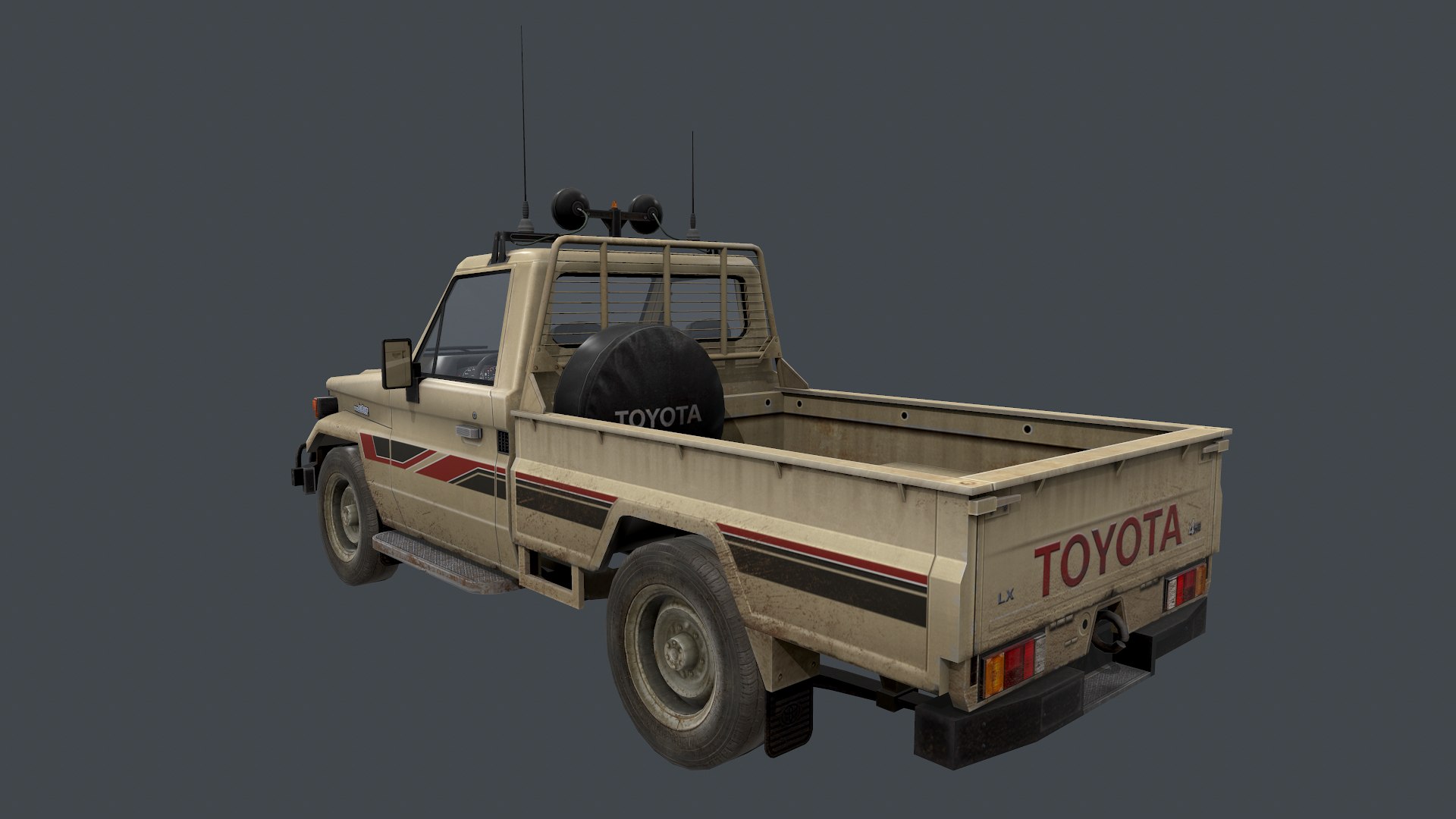 Toyota Land Cruiser Fzj75 3d Model