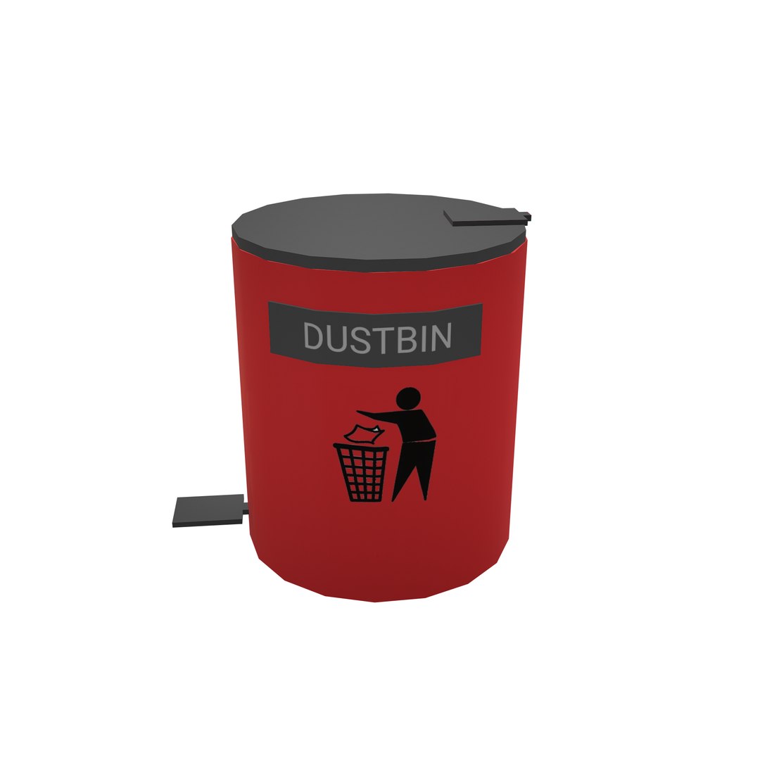 Dustbin 4 3D model - TurboSquid 2172664