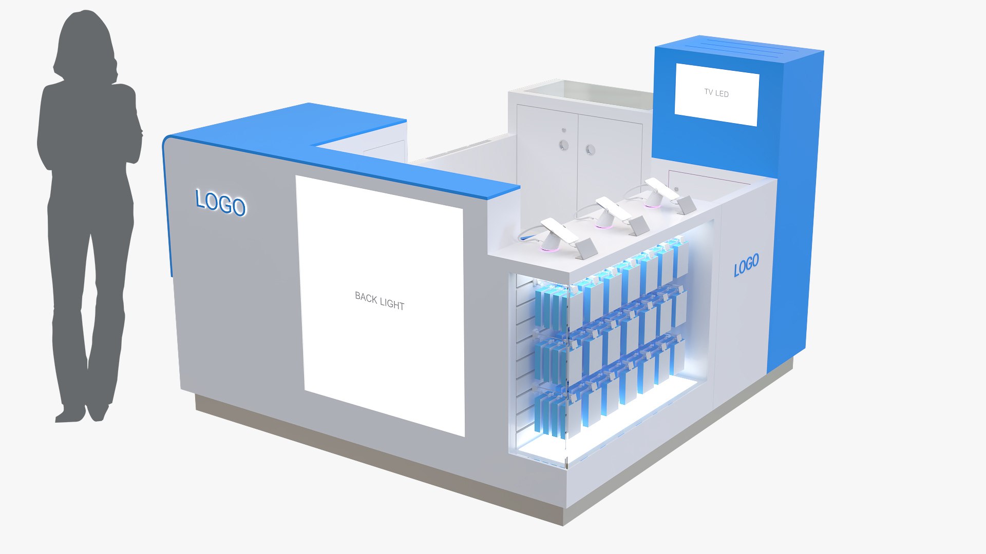 Cell Phone store kiosk design retail furniture for display of cell ...