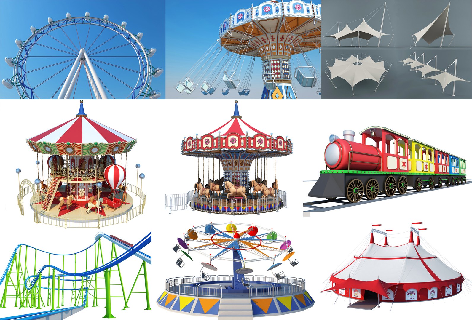 Amusement park toys 3D model - TurboSquid 1573062