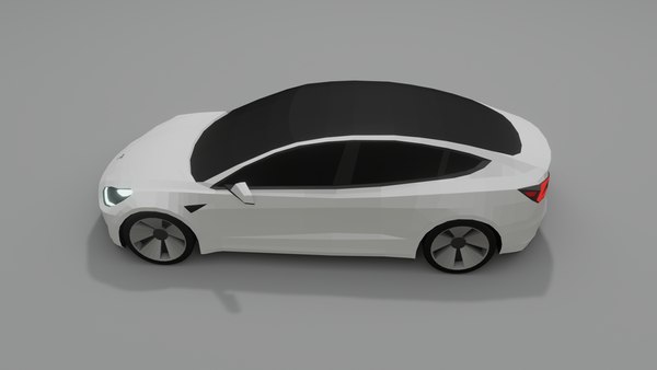 3D Tesla Model 3 low poly 3D model - TurboSquid 1720179