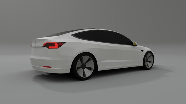 3D Tesla Model 3 low poly 3D model - TurboSquid 1720179