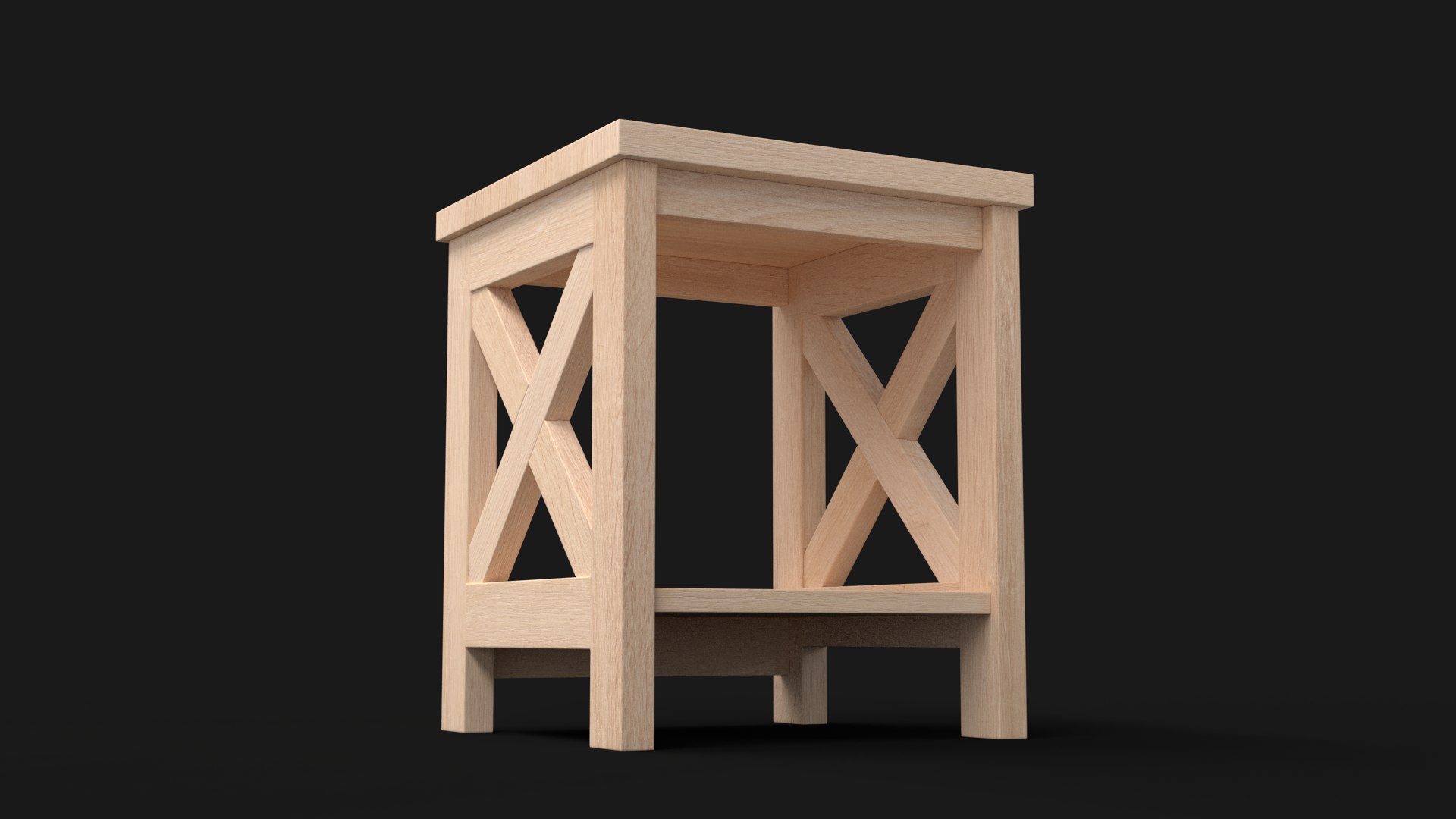 Realistic Wooden Nightstand 3D Model - TurboSquid 1527847