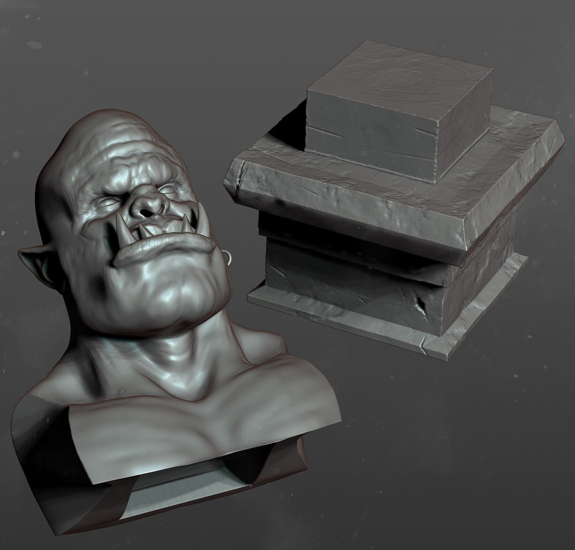 3D Model Orc Head Print - TurboSquid 1195376