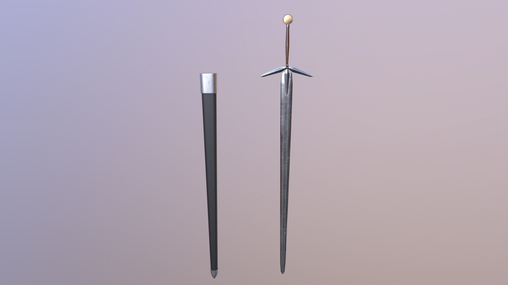 Claymore Sword And Scabbard 3D Model - TurboSquid 1874498