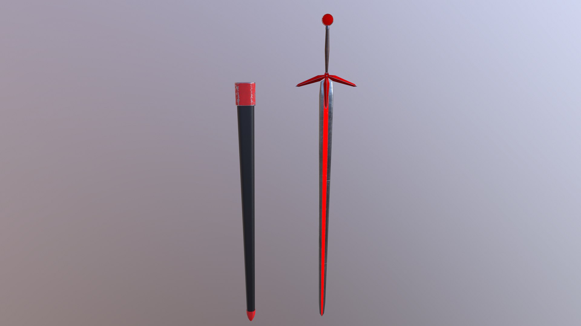Claymore Sword And Scabbard 3D Model - TurboSquid 1874498