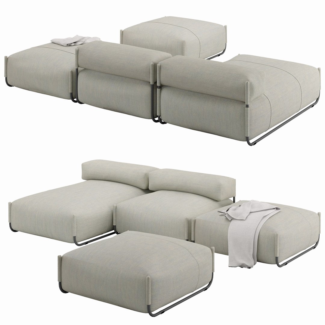 Square Modular Sofa Model - TurboSquid 1874955