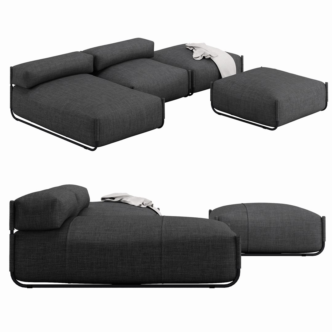 Square Modular Sofa Model - TurboSquid 1874955