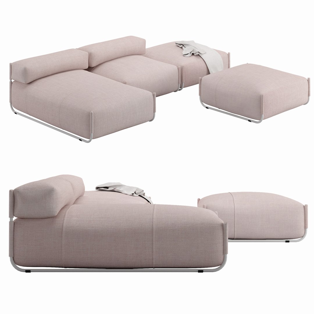 Square Modular Sofa Model - TurboSquid 1874955